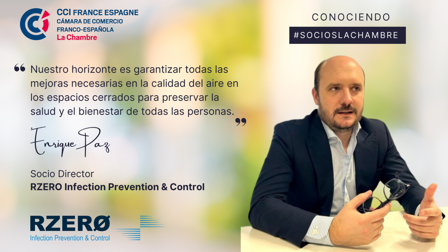 Entrevista a Enrique PAZ | Socio Director de RZERO Infection Prevention ...