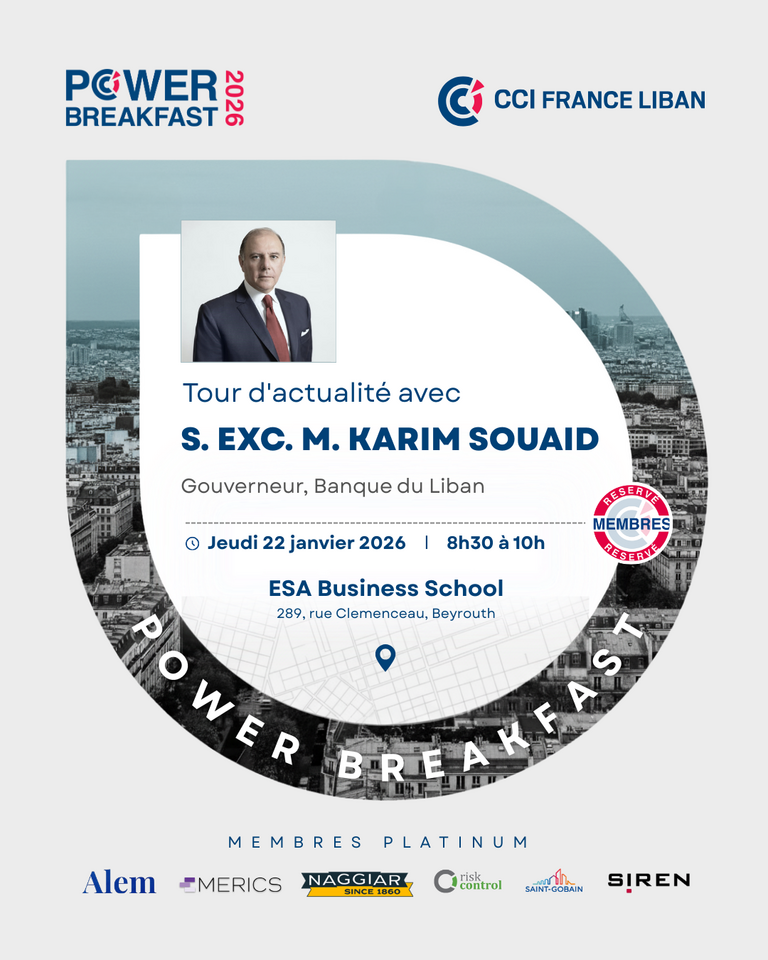 CCIFL Power Breakfast | Janvier 2026 | CCI France Liban - MEREF
