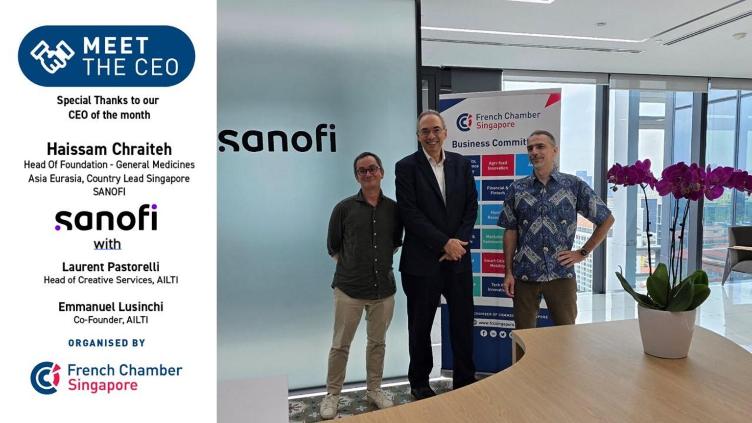 Meet the CEO #40 - SANOFI | French Chamber of Commerce in Singapore