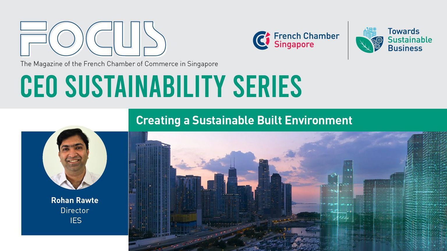 CEO Sustainability Series |Rohan Rawte, Director, IES | French Chamber of Commerce in Singapore