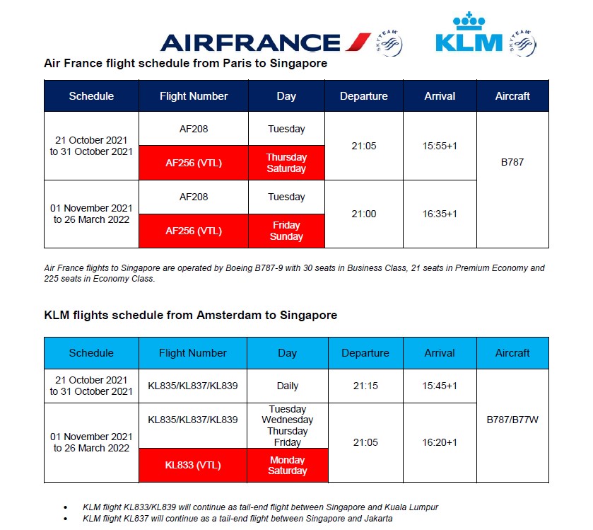 Air France and KLM Royal Dutch Airlines offer four weekly designated ...