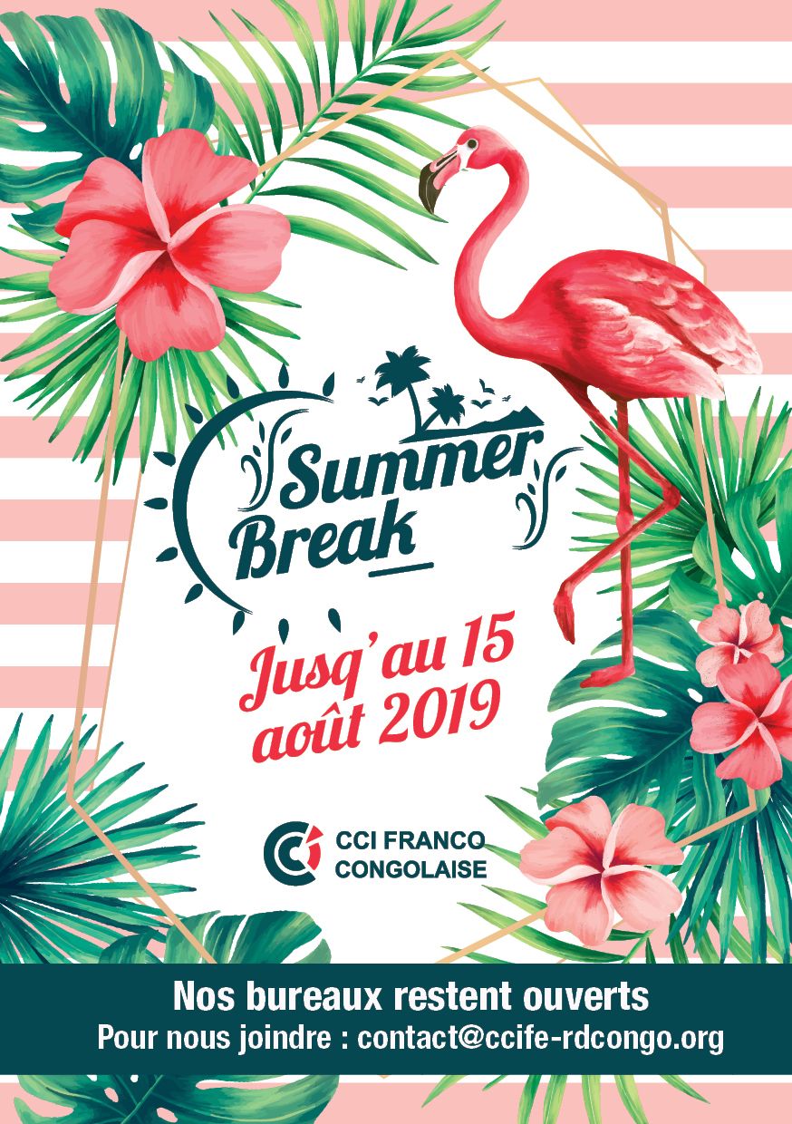 Summer break jusqu au 15 août 2019 | CCI FRANCE CONGO